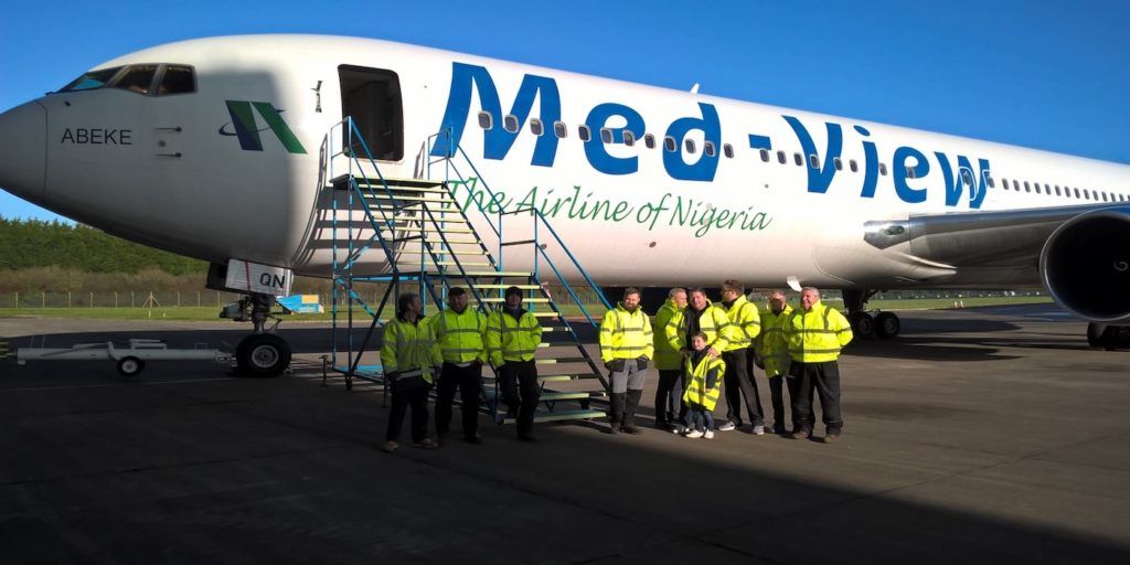 Med-View Airlines Boeing 767 undergoes cabin modifications - Aircraft ...