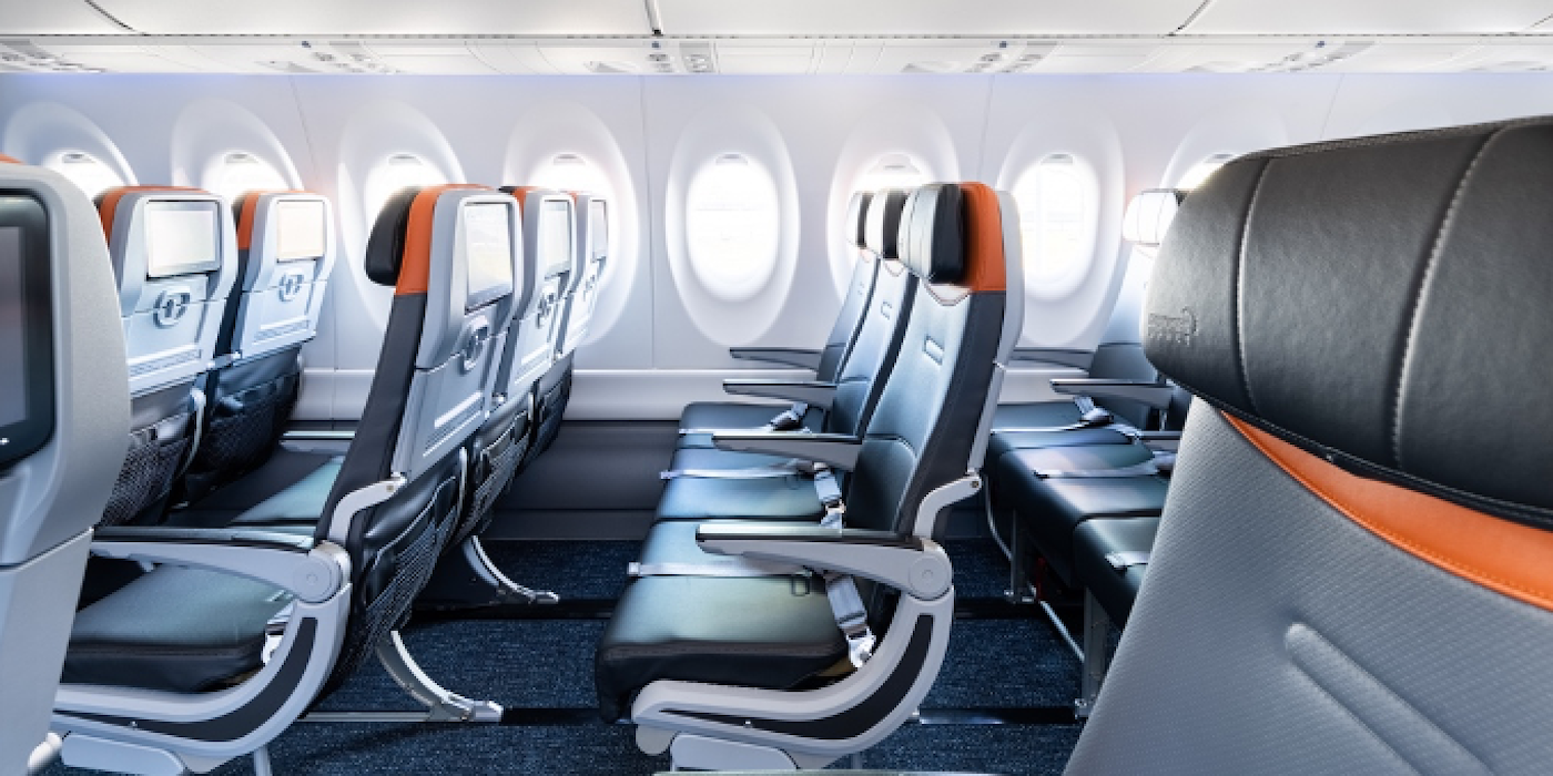 New York giants enhance JetBlue A220 comfort - Aircraft Interiors ...