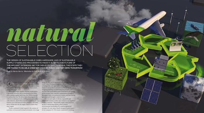 The November 2022 issue: Sustainable cabin design, Airbus A350 NPS, lav ...