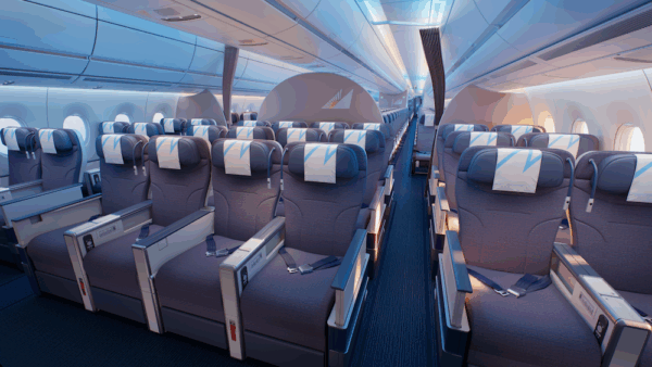 Philippine Airlines' (PAL) flagship A350-1000 cabin interiors ...