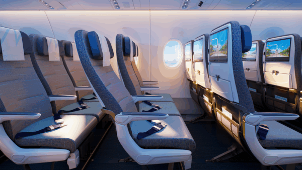 Philippine Airlines' (PAL) flagship A350-1000 cabin interiors ...